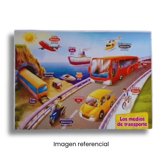 LAMINA 50X70 MEDIOS DE TRANSPORTE | Utilero Perú