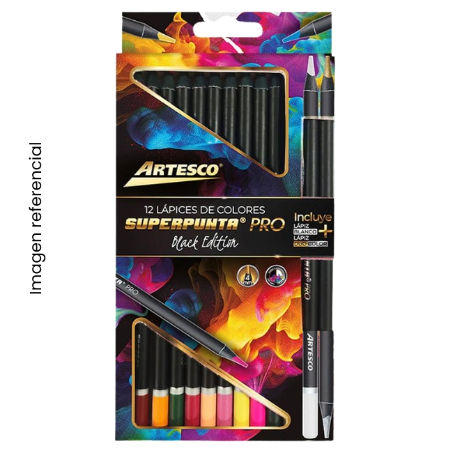 ARTESCO COLORES LARGO SUPER PUNTA PRO X12+3C 4MM | Utilero Perú